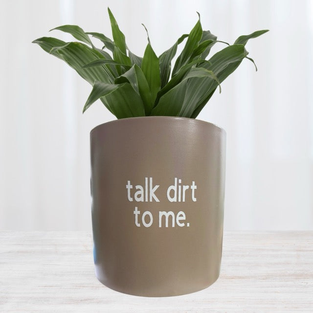 'talk dirt to me' Pun Pot – Mad Plant Ladies